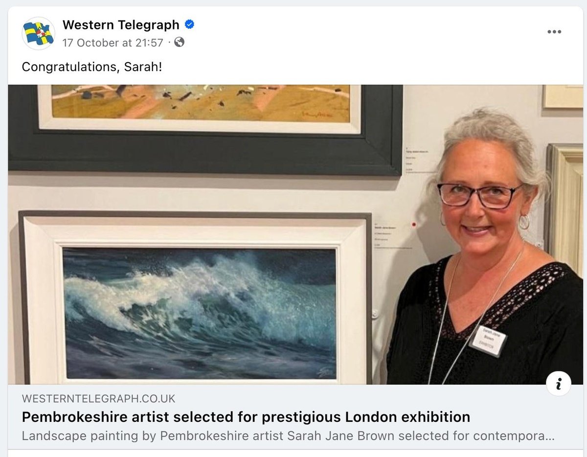 "Pembrokeshire artist Sarah Jane Brown picked for London show" – SJB ...