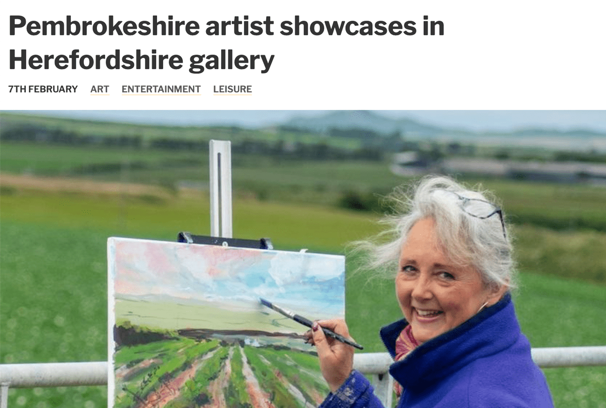 In the Western Telegraph: Pembrokeshire artist showcases in Herefordsh ...